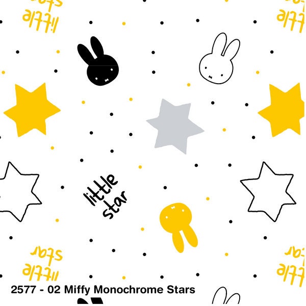 Miffy Fabric Collection Twinkle Miffy 100% Cotton Fabric | Etsy UK
