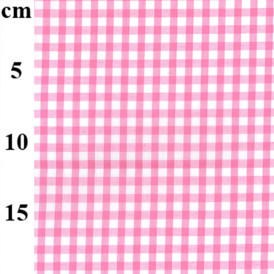 Rose & Hubble 1/4" Checked Squares Polycotton Gingham Fabric 44" Check ...