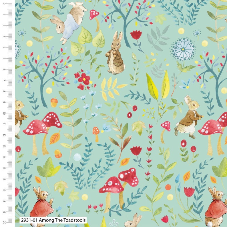 Beatrix Potter Once Upon a Time Peter Rabbit Fabric by Metre/half Metre ...