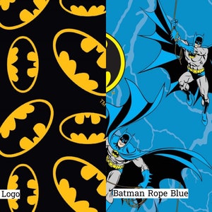 Batman Fabric - DC Comics Fabric 110cm Wide 100% Cotton Choice of 13 ...