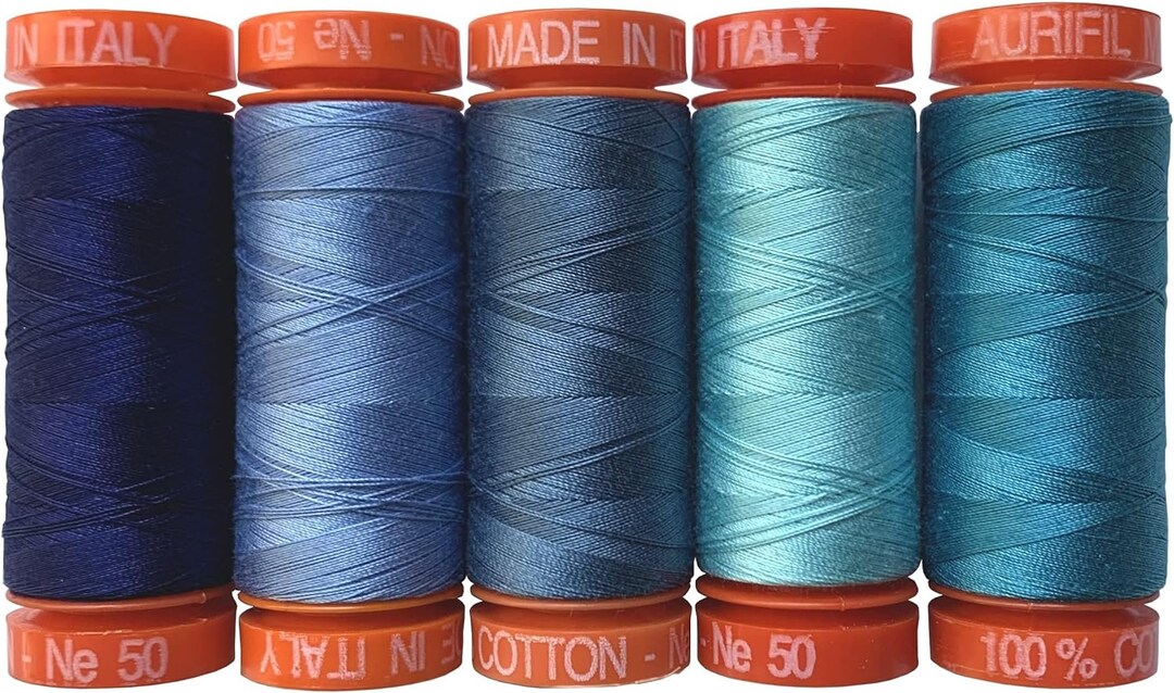 Oceans by Karen Nyberg 5 Small Spools Cotton 50WT Ideal for Quilting ...