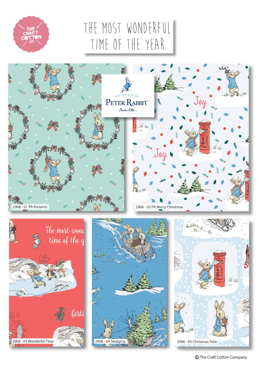 Beatrix Potter Peter Rabbit Fabric the Most Wonderful Time of the Year ...