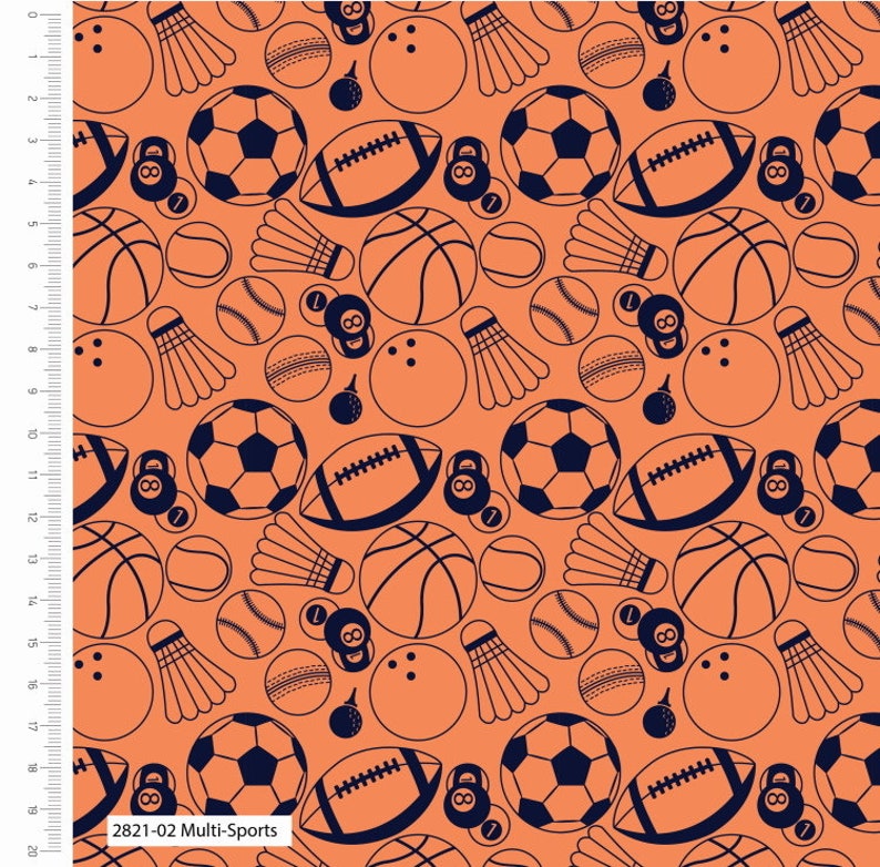The Craft Cotton Co -team Player Sports Cotton Fabric by Metre/half ...