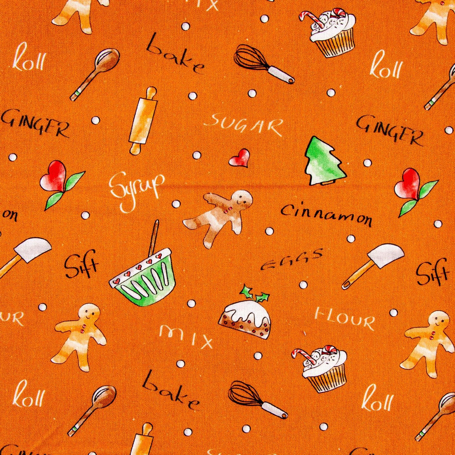 Debbie Shore Gingerbread Biscuits Christmas Fabric the Craft Cotton Co ...