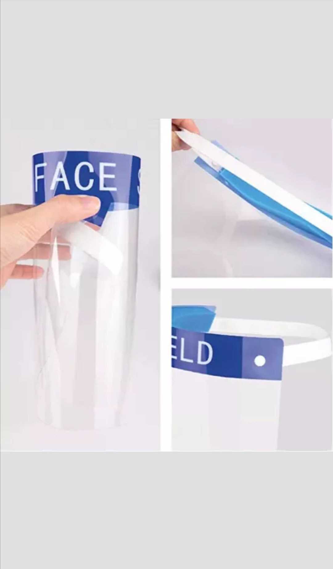 Full Face Shield Visor Protection Mask Sheild Safety Clear PPE UK ...