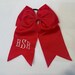 7 Inch Custom Monogram Bow, Large Cheer Bow, Embroidered Bow, Southern ...