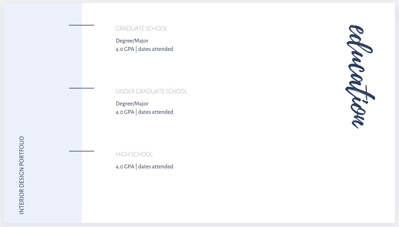 Modern Blue Portfolio Template - Etsy