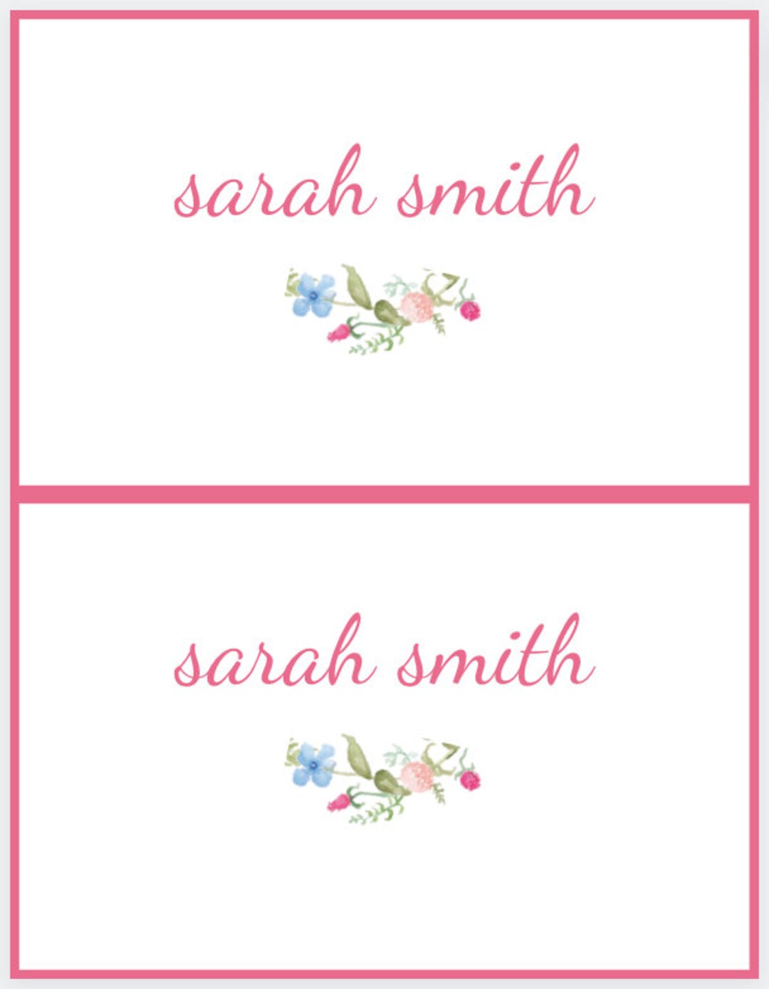 Floral Bachelorette Name Label Template - Etsy
