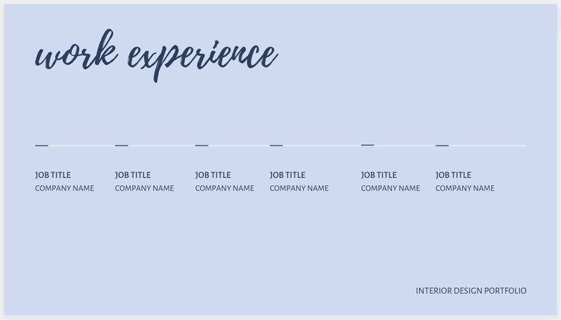 Modern Blue Portfolio Template - Etsy