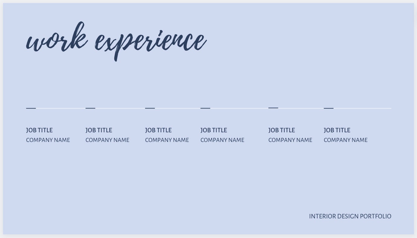 Modern Blue Portfolio Template - Etsy