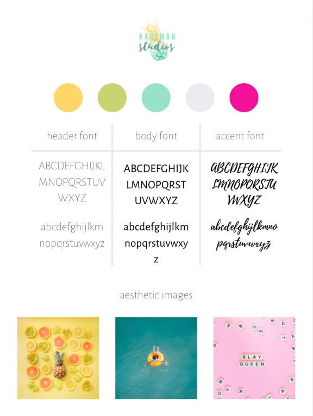Simple Modern Brand Kit Template - Etsy