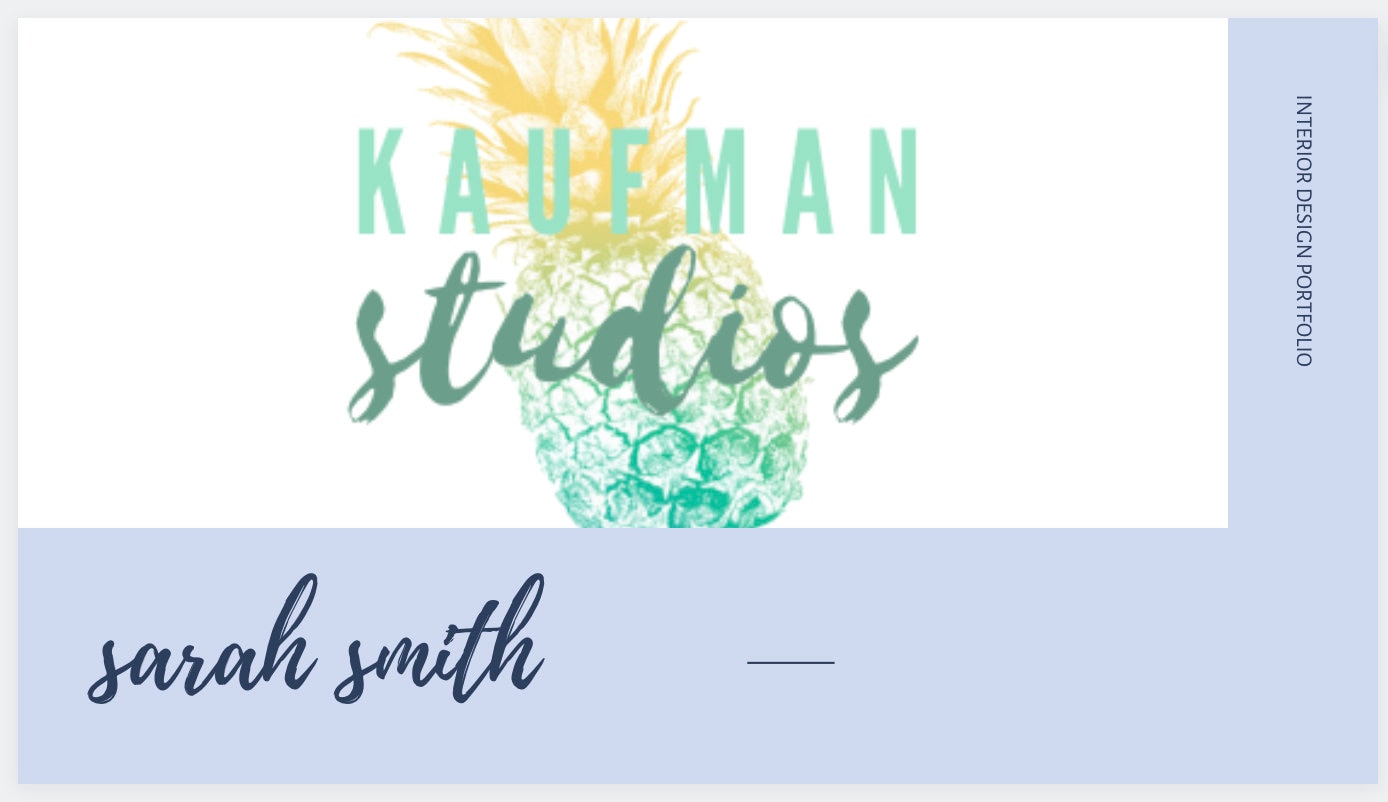 Modern Blue Portfolio Template - Etsy