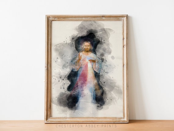 Divine Mercy Watercolour Print | Etsy