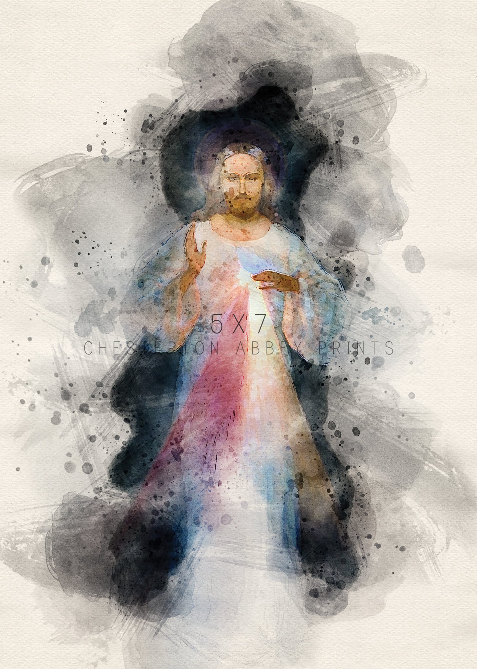 Divine Mercy || Watercolour Print - Etsy