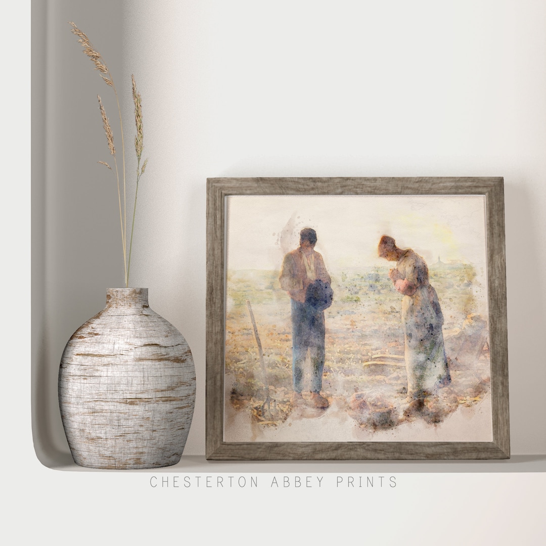 The Angelus Watercolour Print - Etsy