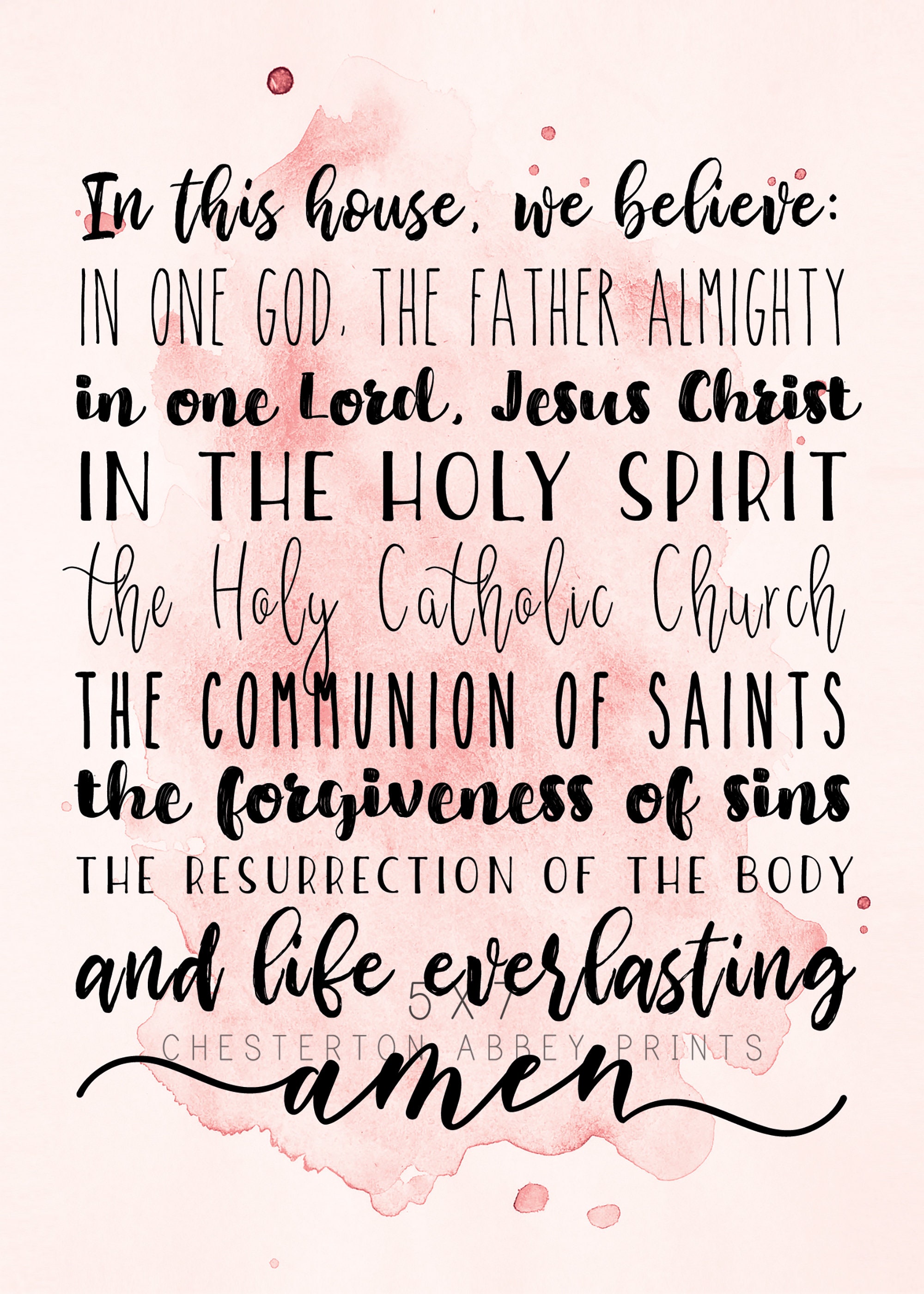 In This House We Believe... Print - Etsy