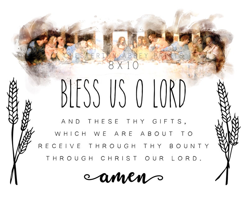 Bless Us O Lord Print - Etsy