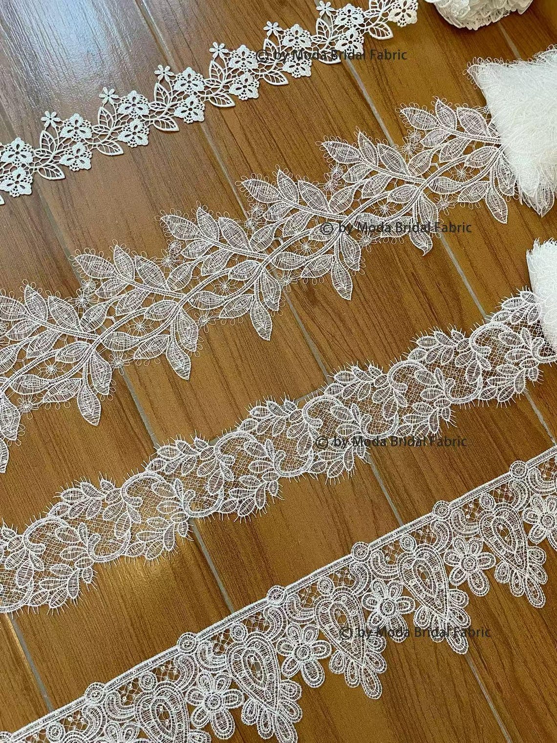 Guipure Lace Trims With Sequins for Bridal Veils and Home Textiles, 5 ...