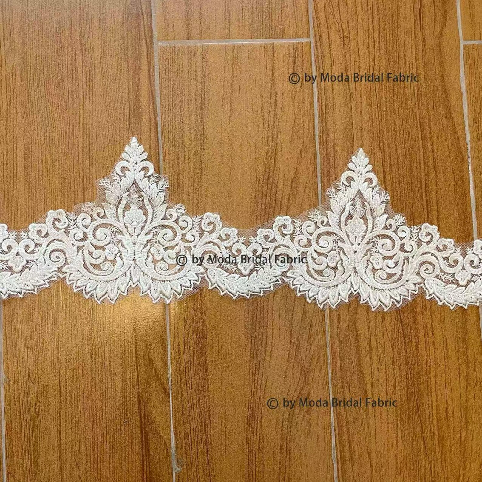 Bridal Beading Lace Trim for DIY Dresses Bride Veils in Ivory Color, 5 ...
