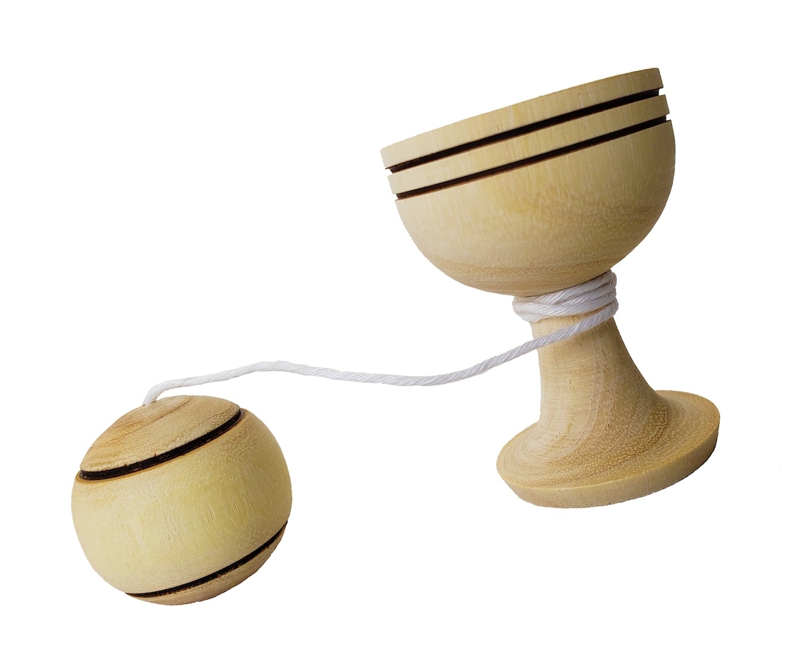 Wooden Ball in a Cup Toy - Bilboquet - Etsy