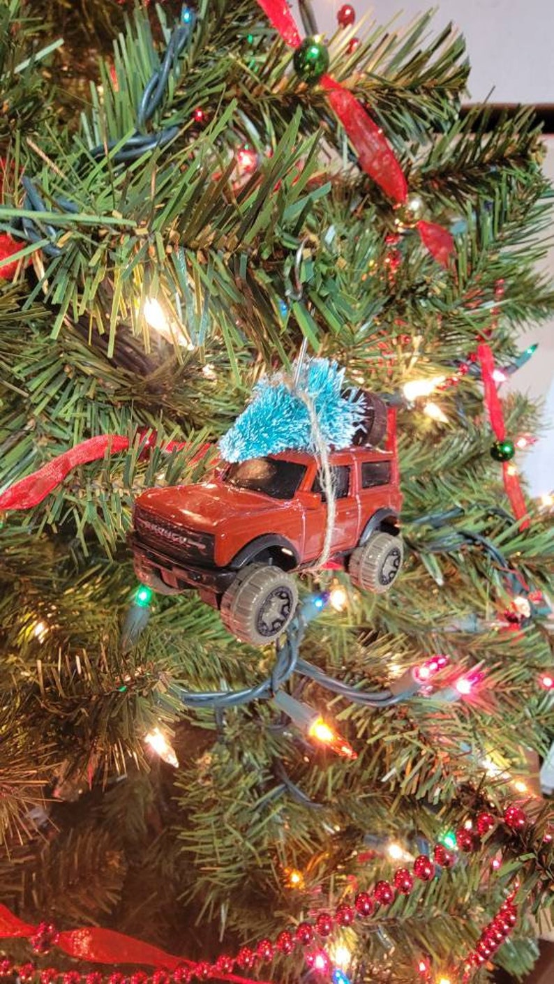 2021 Ford Bronco 2 Door Carrying Christmas Tree Cute Ornament - Etsy