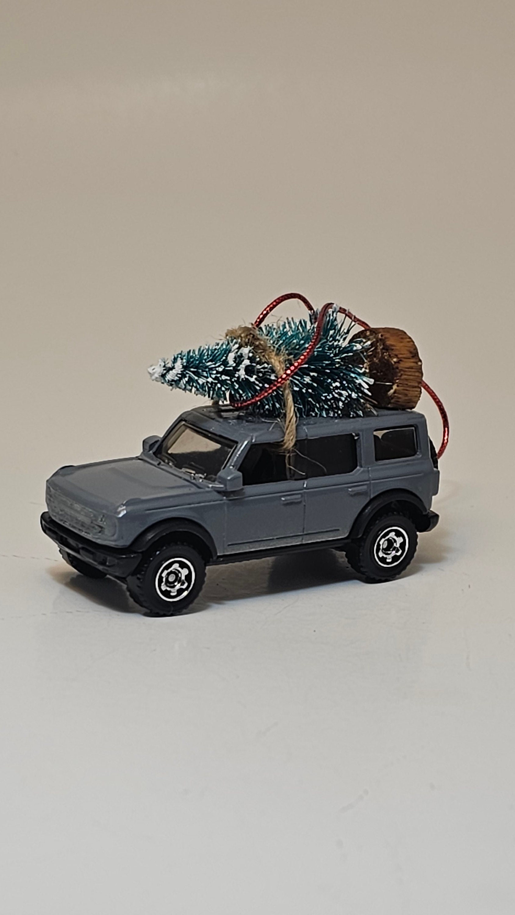 VHTF RARE 2021 Ford Bronco 4 Door Carrying Christmas Tree Car Ornament ...