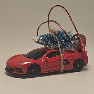 Rare 2021 Chevy Corvette C8 Carrying Christmas Tree Car Ornament Gift ...