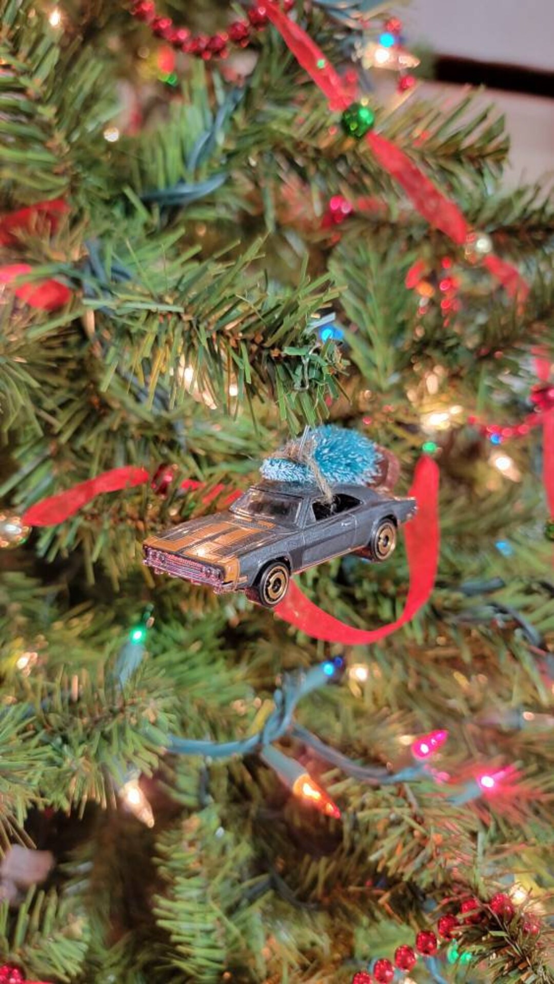 1969 Dodge Charger Carrying Christmas Tree Ornament Gift for Men Boys ...