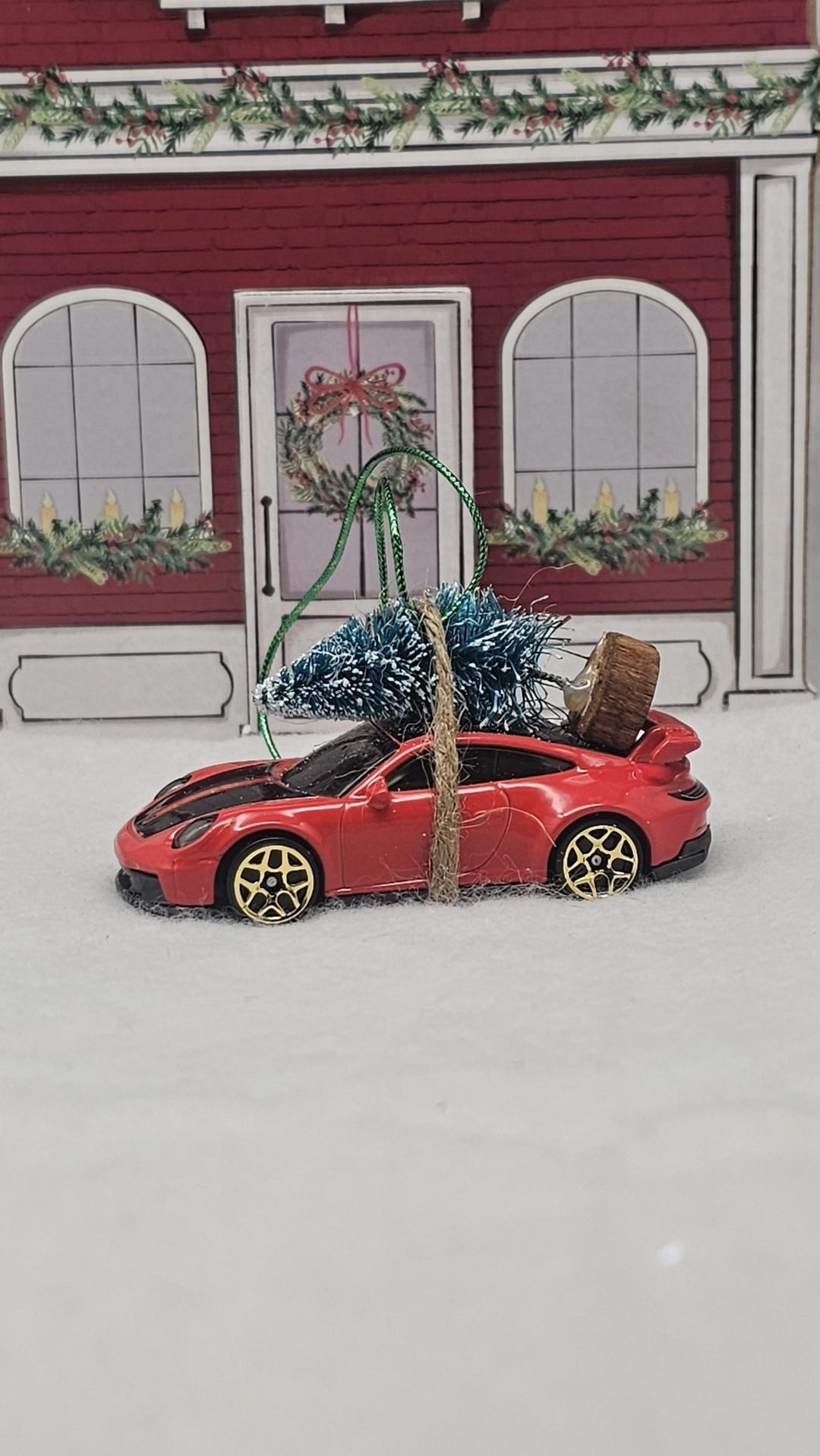 Rare Porsche 911 GT3 Carrying Christmas Tree Car Ornament Gift Husband ...