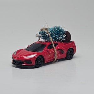 Rare 2021 Chevy Corvette C8 Carrying Christmas Tree Car Ornament Gift ...