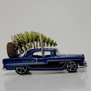 55 Chevy Bel Air Carrying Christmas Tree Car Ornament Gift for Men Boys ...