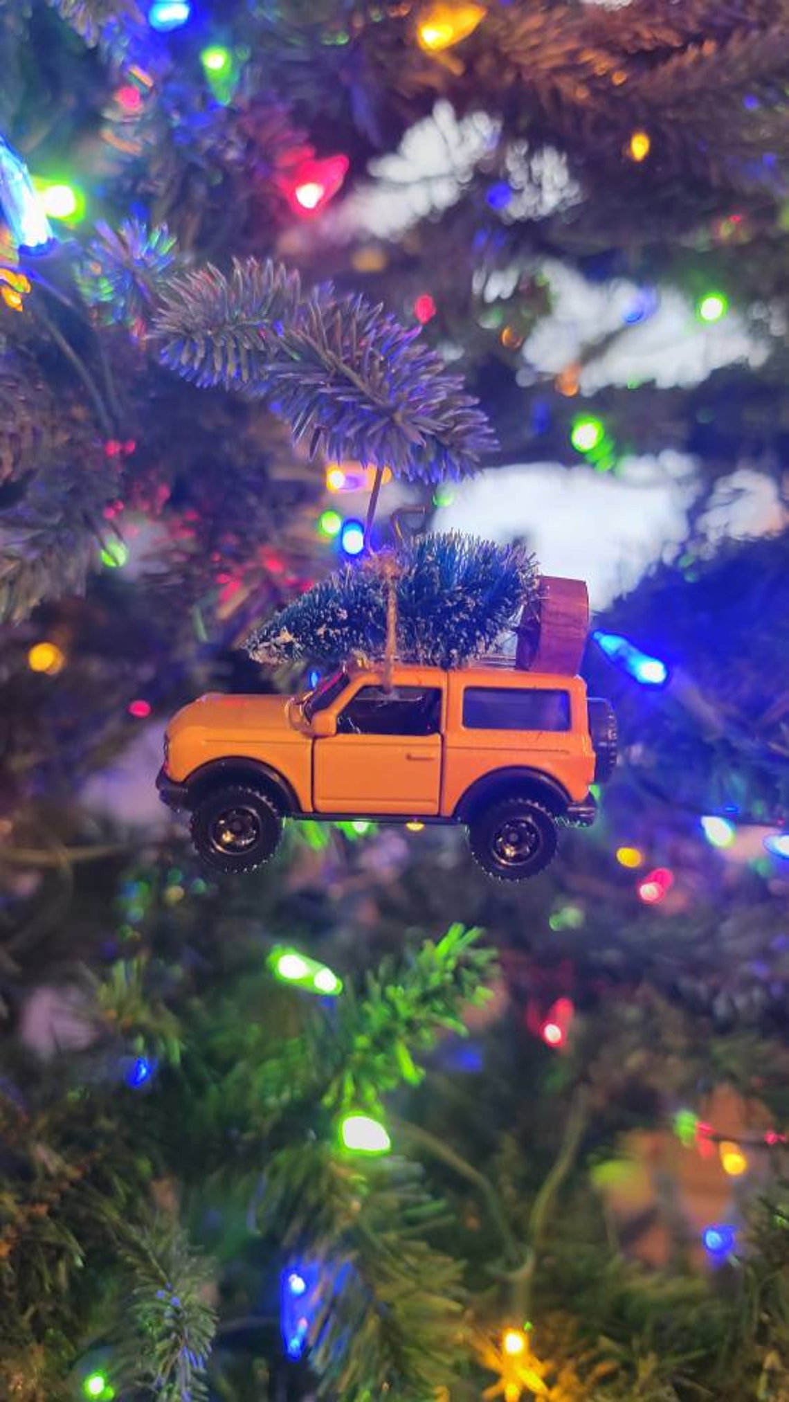 VHTF RARE 2021 Ford Bronco 2 Door Carrying Christmas Tree Ornament Gift ...
