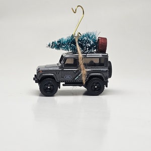 RARE Land Rover Defender 90 Carrying Christmas Tree Ornament Husband ...