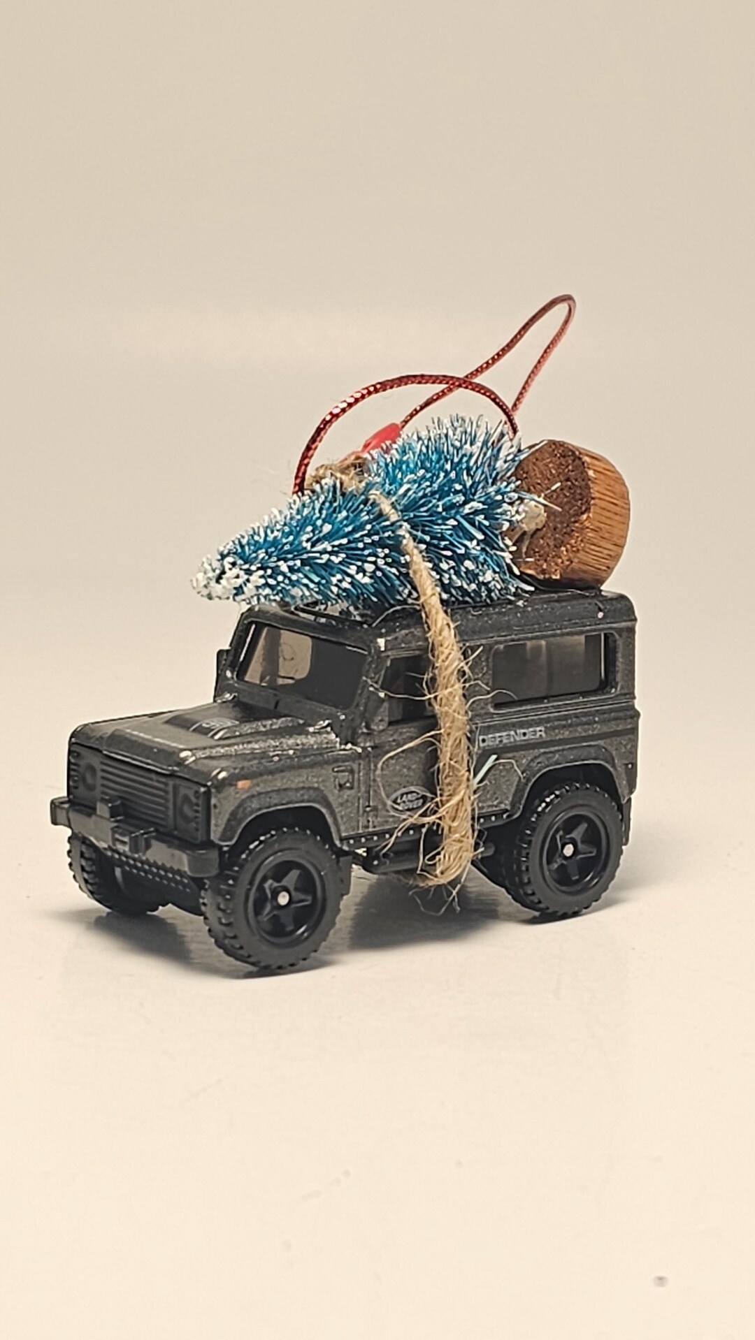 RARE Land Rover Defender 90 Carrying Christmas Tree Ornament Birthday ...