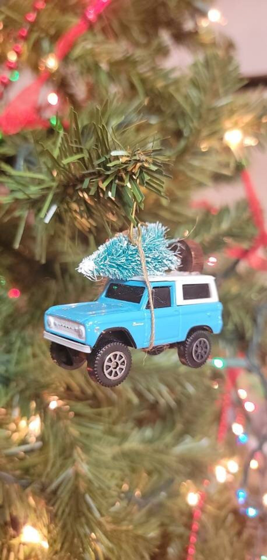 VHTF Rare Original 1966 Ford Bronco Carrying Christmas Tree Car ...