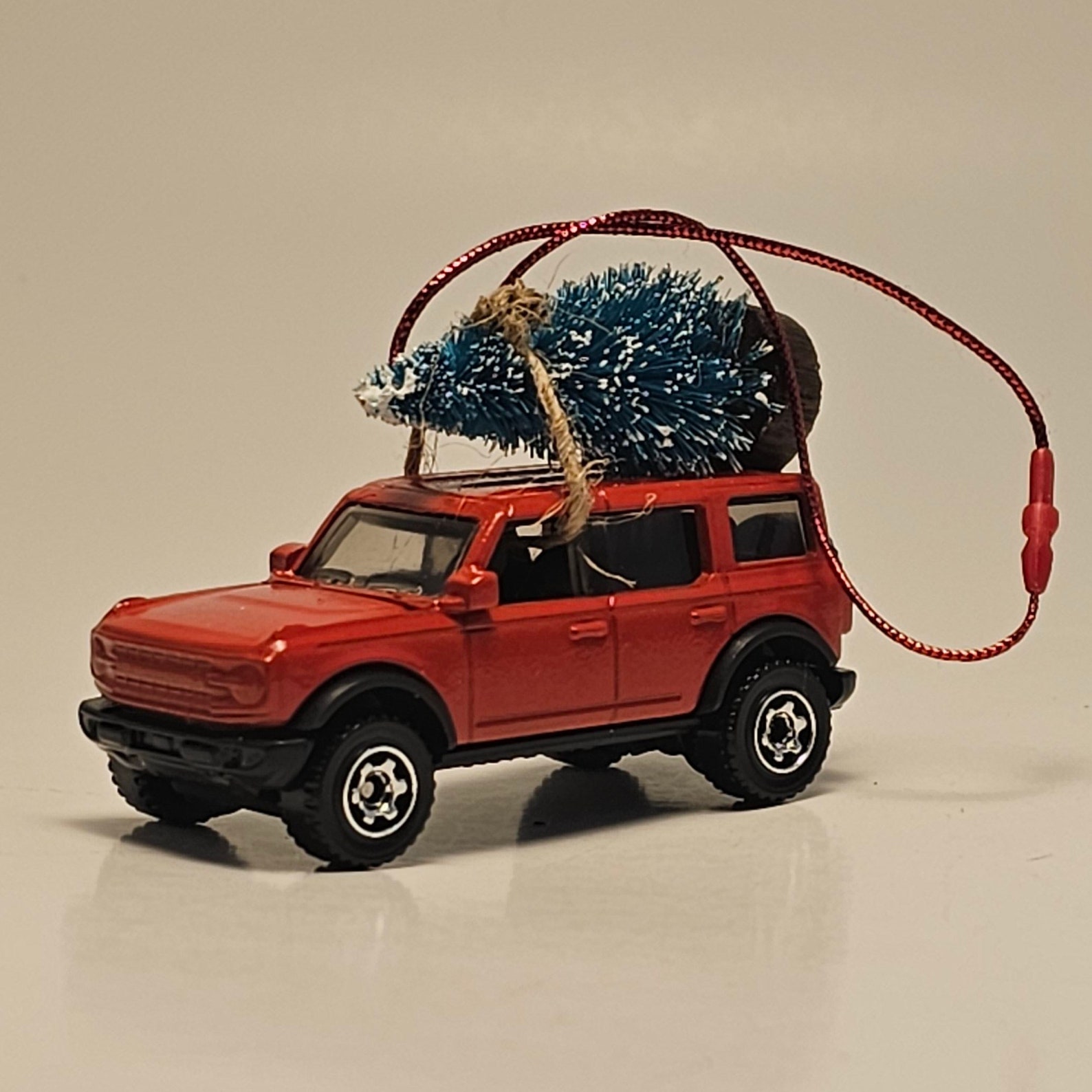VHTF RARE 2021 Ford Bronco 4 Door Carrying Christmas Tree Car Ornament ...