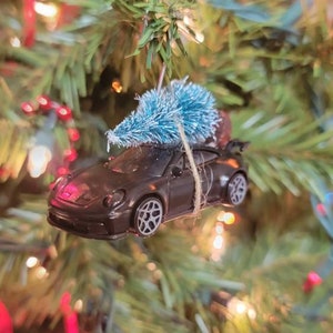 Rare Porsche 911 GT3 Carrying Christmas Tree Car Ornament Decoration ...