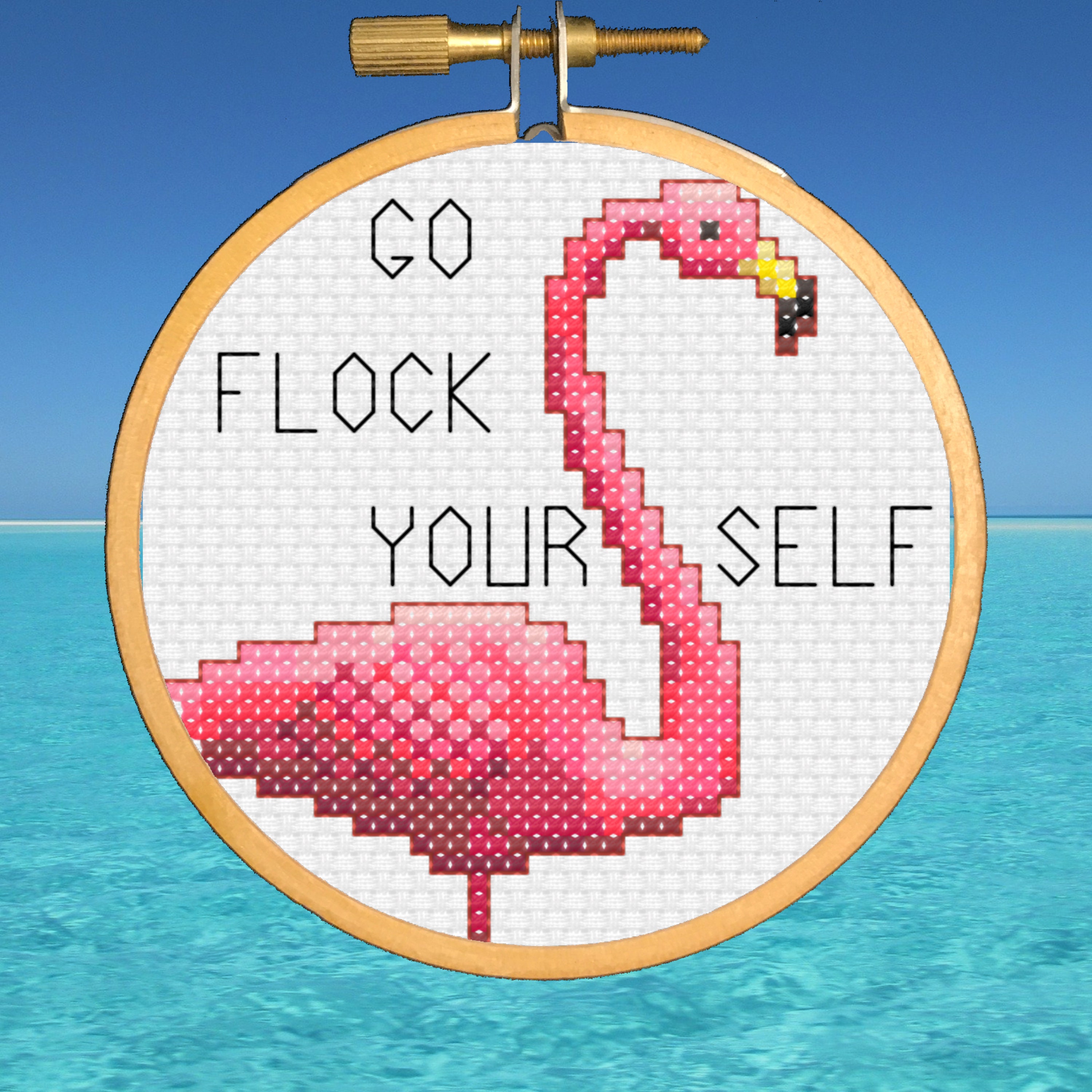 Go Flock Yourself Funny Sassy Cross Stitch Pattern Instant PDF - Etsy