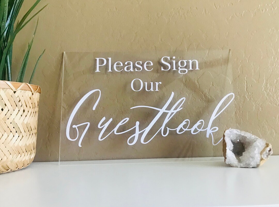 Acrylic Wedding Guestbook Sign - Etsy