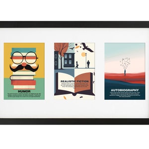 Book Genre Posters Set of 20 DIGITAL Downloads, Classroom Decor ...