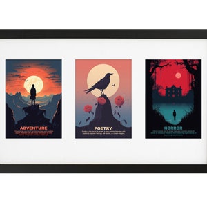 Book Genre Posters Set of 10, Classroom Decor, Library Decor, Book ...