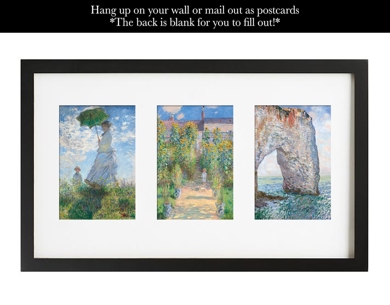 Monet Postcards Set of 10 Prints, Monet Gallery Wall Set, Claude Monet ...