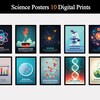 Science Classroom Posters Set of 10 DIGITAL Prints, School Decor ...