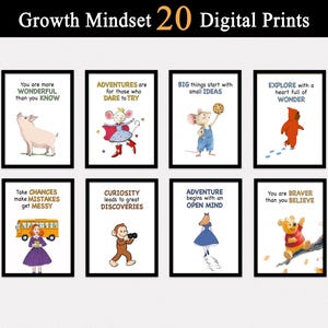 Picture Book Character Posters, Book Quotes Set of 20 DIGITAL Downloads ...