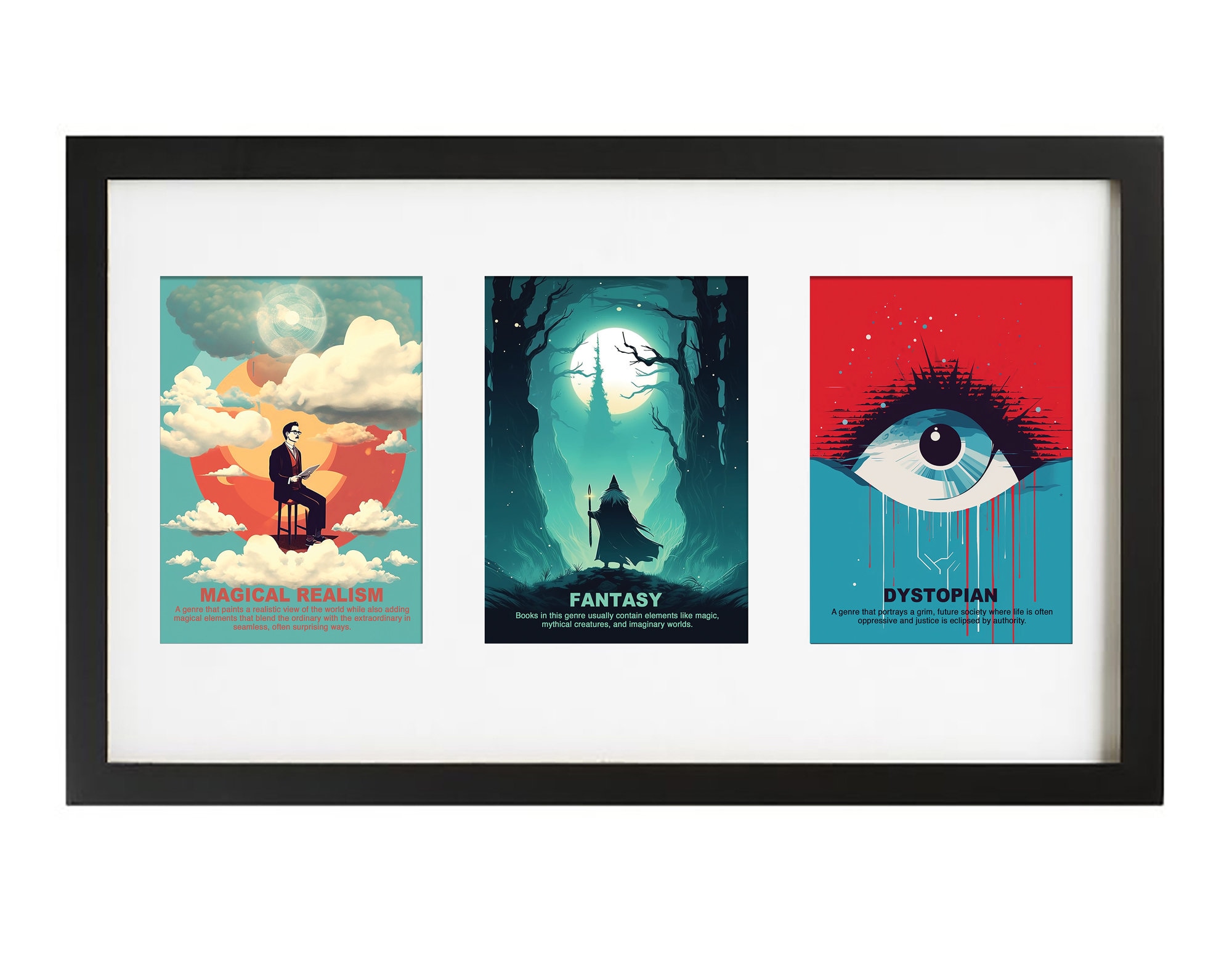 Book Genre Posters Set of 20 DIGITAL Downloads, Classroom Decor ...