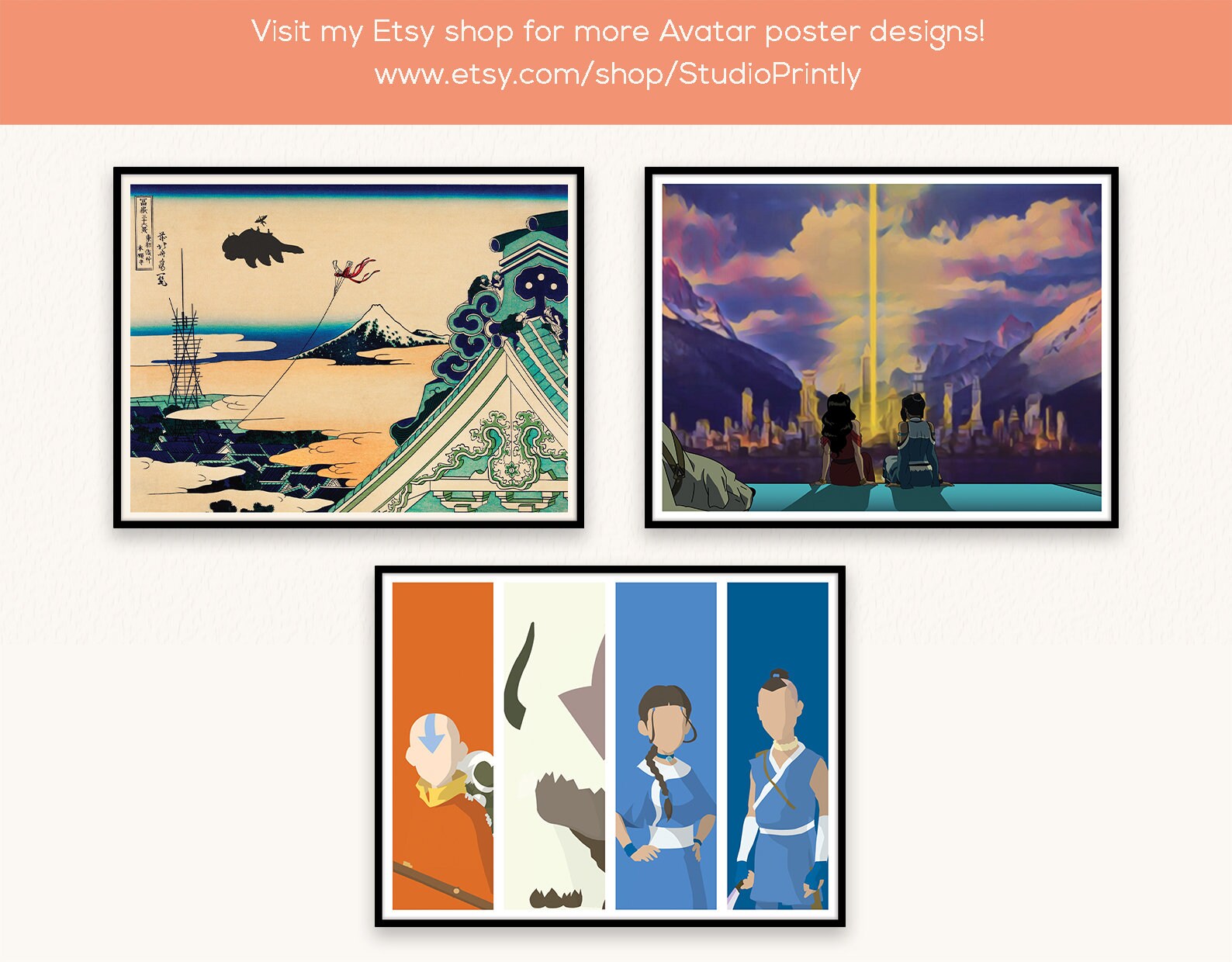 Avatar Poster, Avatar the Last Airbender Print, Minimalist Poster ATLA ...