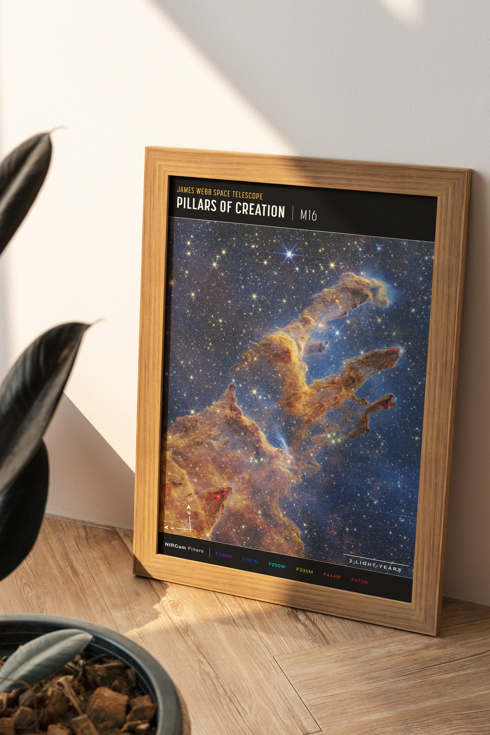 Pillars of Creation James Webb Poster, James Webb Space Telescope Print ...