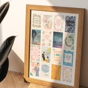 Female Authors Poster, Feminist Print, Literary Quotes, Inspirational ...