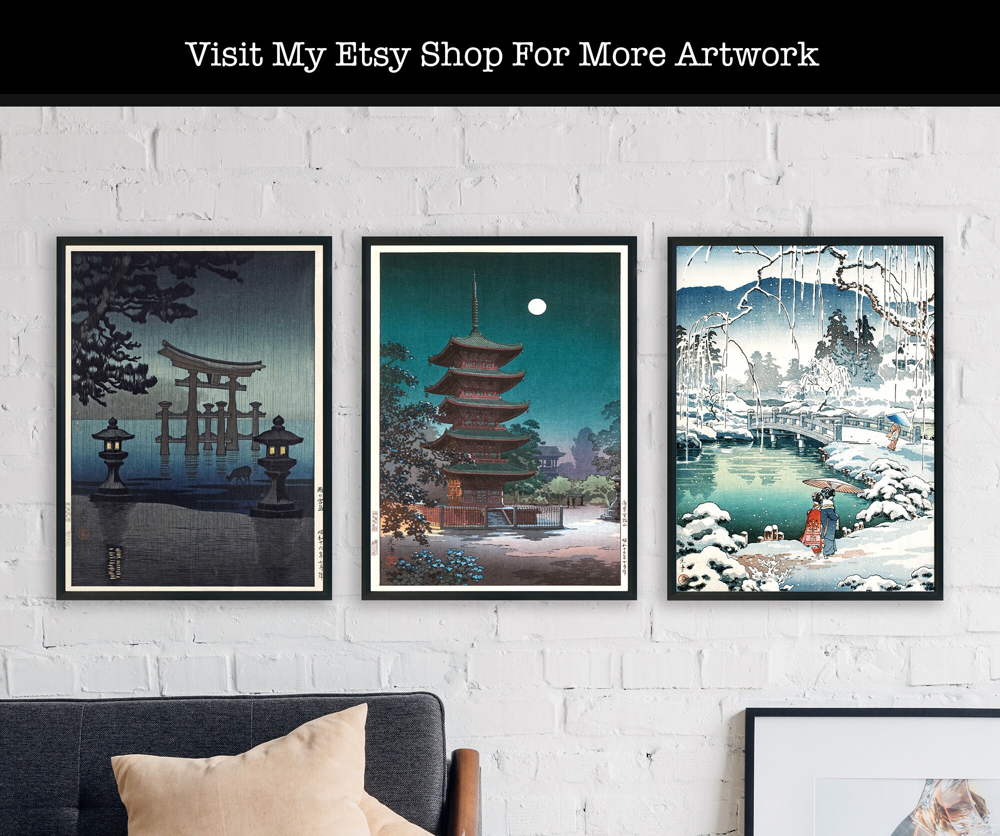 Tsuchiya Koitsu Print Rain at Miyajima Japan Art Print - Etsy