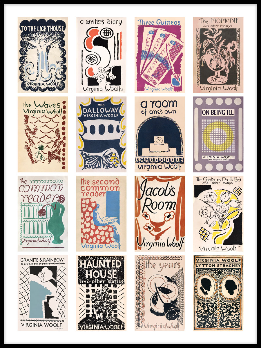 Virginia Woolf Book Covers Poster, Literary Poster, Book Cover Print ...